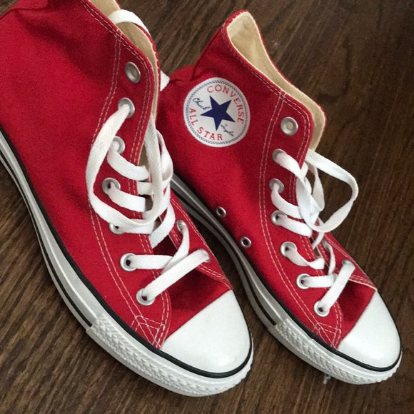Converse | Shoes | Red Hightop Converse | Poshmark